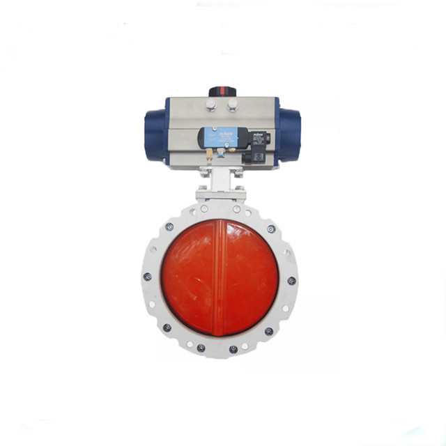 DN100 Powder Butterfly Valve with Pneumatic Actuator - Buy DN100 Powder ...