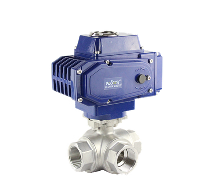 3 Way T Port Electric Ball Valve - Buy electric ball valve, T port ball ...